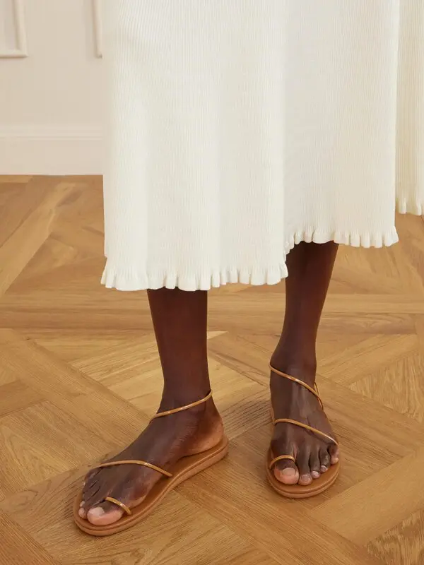 ANCIENT GREEK SANDALS Kansiz Leather Sandals - Brown