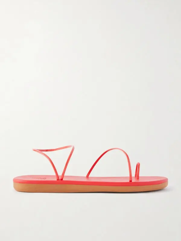 ANCIENT GREEK SANDALS Kansiz Leather Sandals - Red