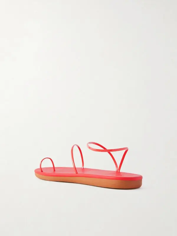 ANCIENT GREEK SANDALS Kansiz Leather Sandals - Red
