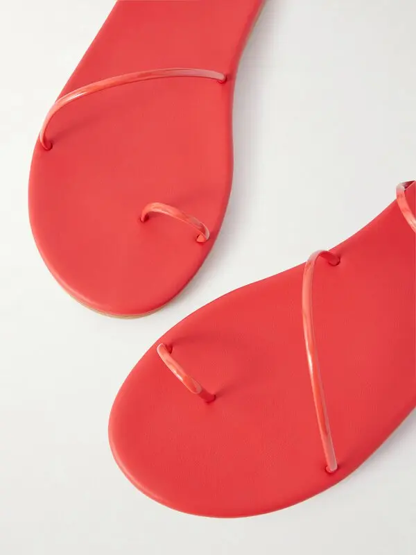 ANCIENT GREEK SANDALS Kansiz Leather Sandals - Red