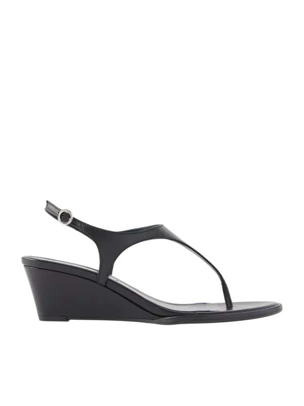 AeydĒ Roose Leather Thong Sandals - Black