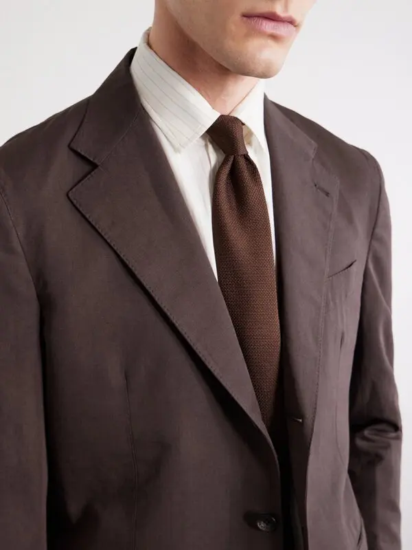 J. MUESER Cotton And Linen-blend Suit Jacket