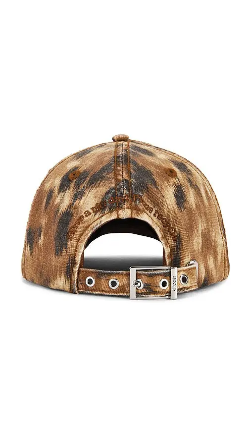 GANNI Washed Cotton Print Canvas Cap
