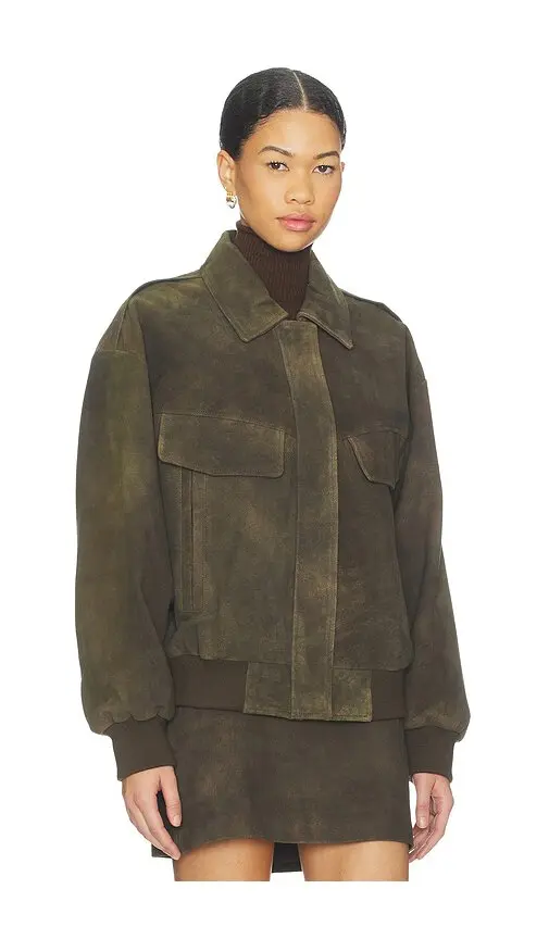 LAMARQUE Trevanna Suede Jacket - Brown