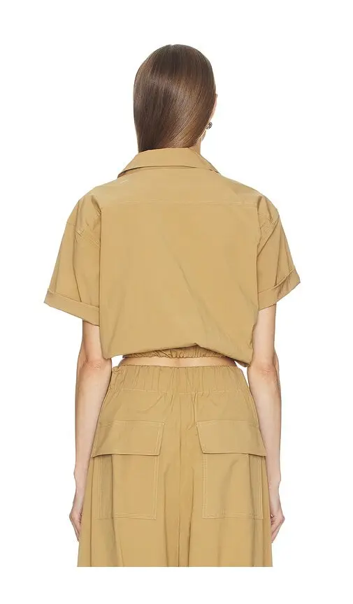 A.L.C. Lily" Ruched Poplin Button-down Shirt