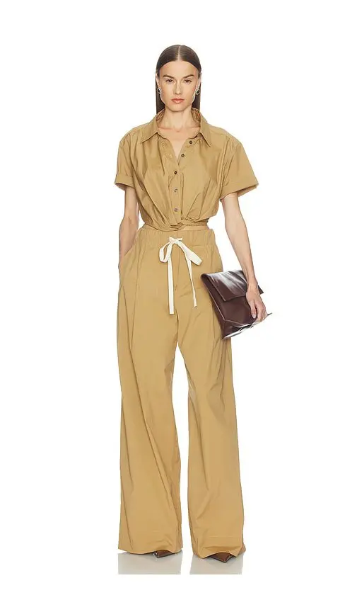A.L.C. Lily" Ruched Poplin Button-down Shirt