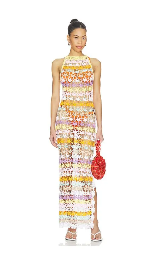 ANDREEVA Handmade Crochet Dress - Yellow
