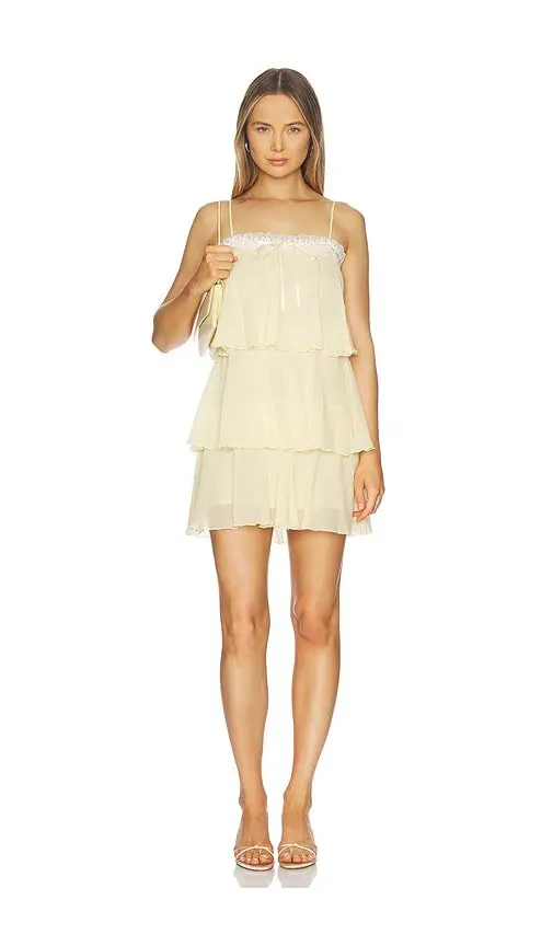 LoveShackFancy Cedra Dress - Yellow