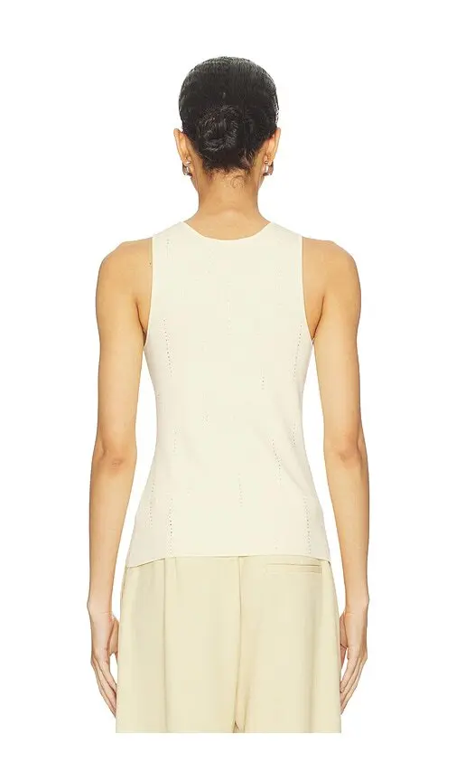 GESTUZ Ribbed Tank Top With Embellished Detail