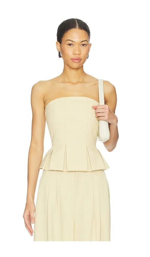 GESTUZ Stacy Corsage Top - Beige