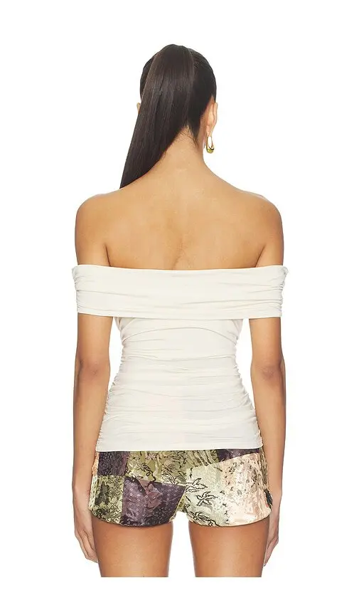 GESTUZ Laily Off Shoulder Top - Cream