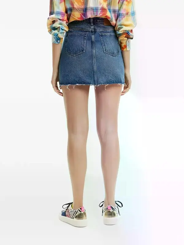 Desigual Frayed Denim Skirt