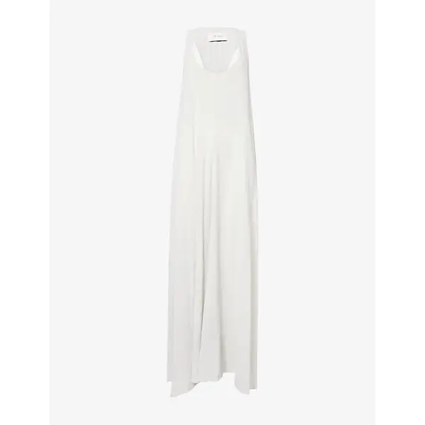 ST. AGNI Relaxed-fit Lyocell Jersey Maxi Dress - Silver