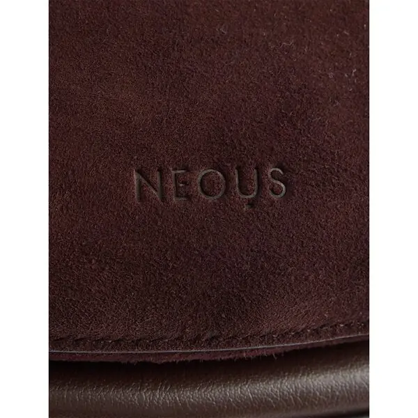 NEOUS Libra Suede And Leather Shoulder Bag - Dark Chocolate