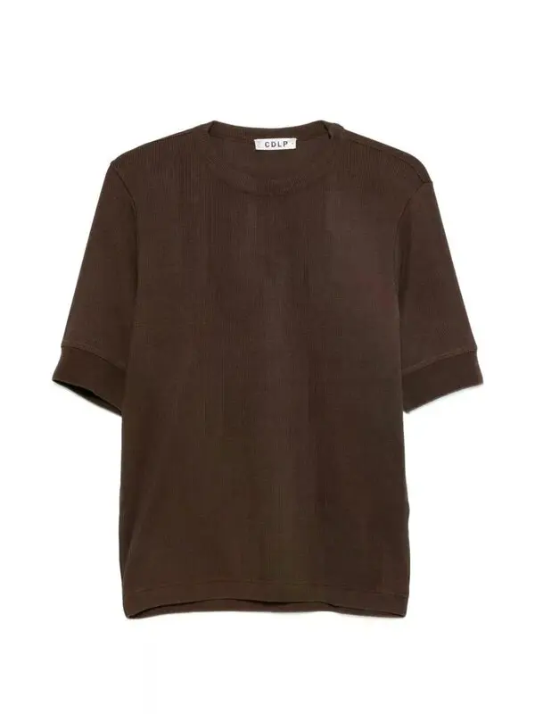 CDLP Ribbed-knit T-shirt - Brown