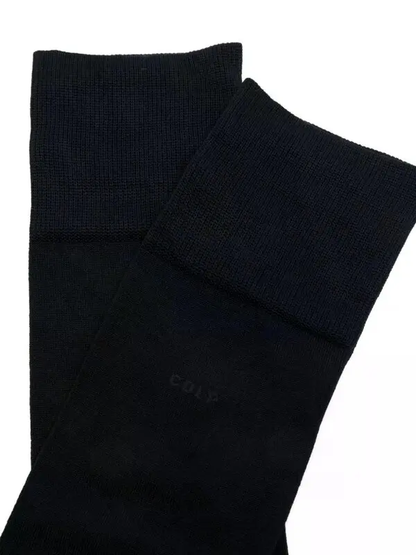 CDLP Logo Print Ribbed Cuff Socks