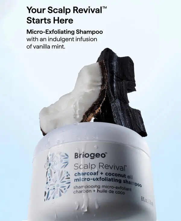 BRIOGEO Scalp Revival Charcoal + Coconut Oil Exfoliating Shampoo