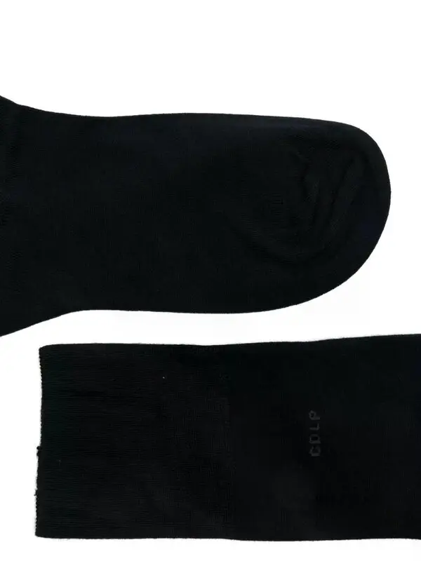 CDLP Ribbed-cuff Logo-print Socks