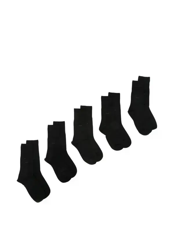 CDLP Ribbed-cuff Socks - Black