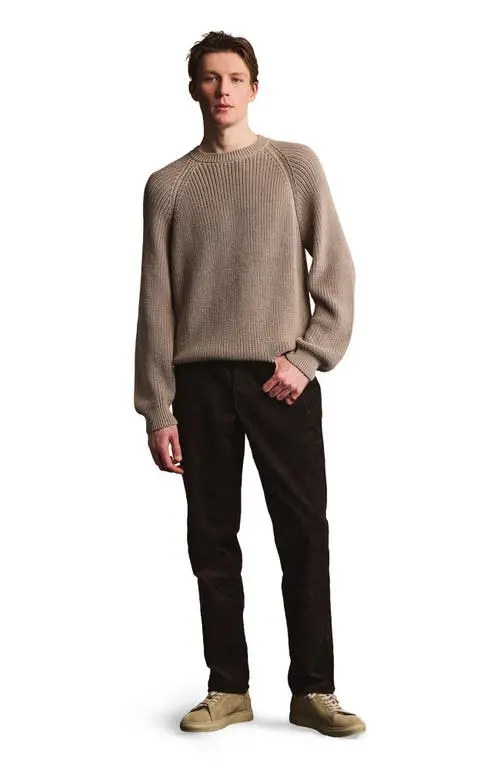 Naadam Cotton Fisherman Raglan Crewneck Sweater