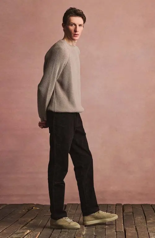 Naadam Cotton Fisherman Raglan Crewneck Sweater