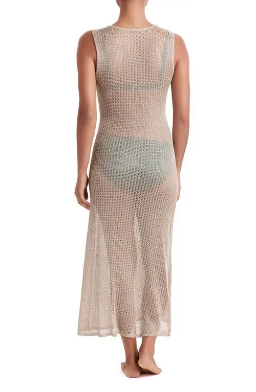 MIMI FLAMINGO Lagoon Open Stitch Midi Dress