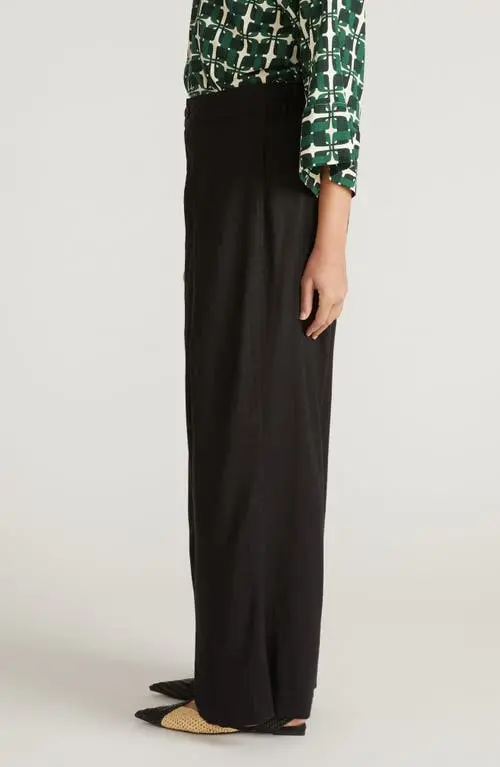 Universal Standard Marley Pleated Wide Leg Pants - Black