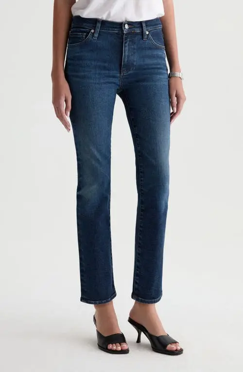 Ag Mari Mid Rise Ankle Slim Straight Leg Jeans - Night Cap