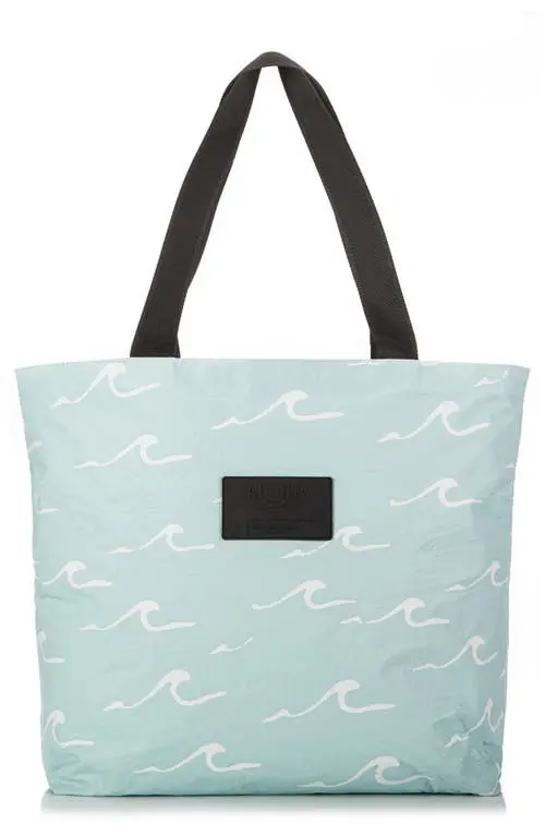 ALOHA COLLECTION Day Tripper Seaside Water Resistant Tyvek® Tote - White/lemu Blue