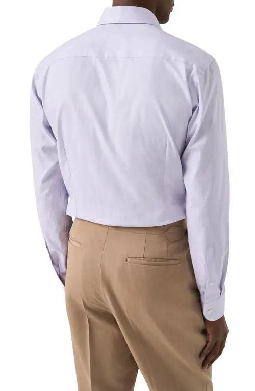 Eton Contemporary Fit Microcheck Cotton Dobby Dress Shirt - Light Purple