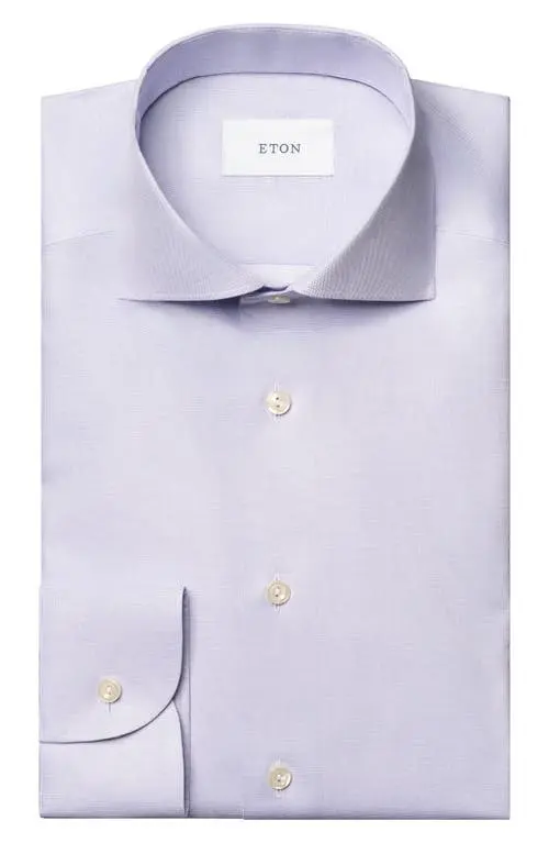 Eton Contemporary Fit Microcheck Cotton Dobby Dress Shirt - Light Purple