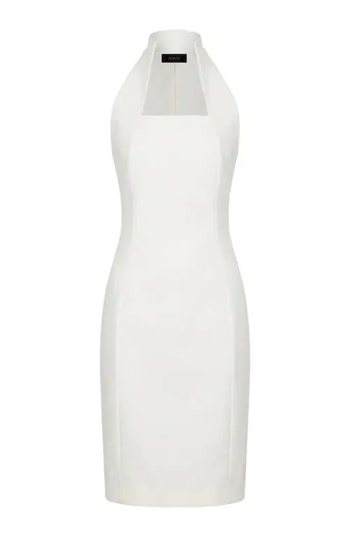IVONNE High Neck Cotton Mini Dress