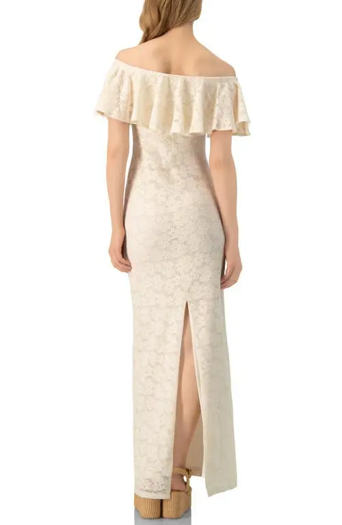 IVONNE Lace Bardot Neckline Dress