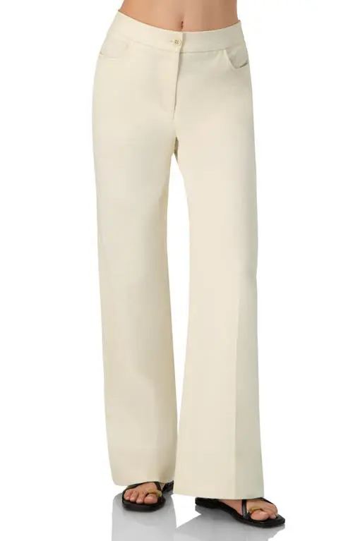 IVONNE Cotton Wide-leg Pants - Ivory