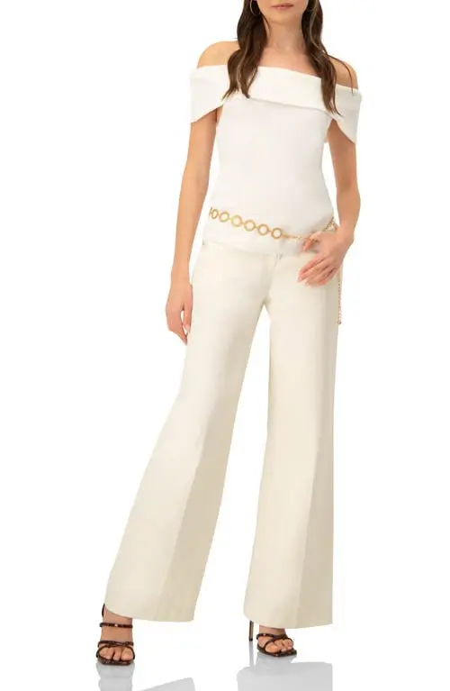 IVONNE Cotton Wide-leg Pants - Ivory