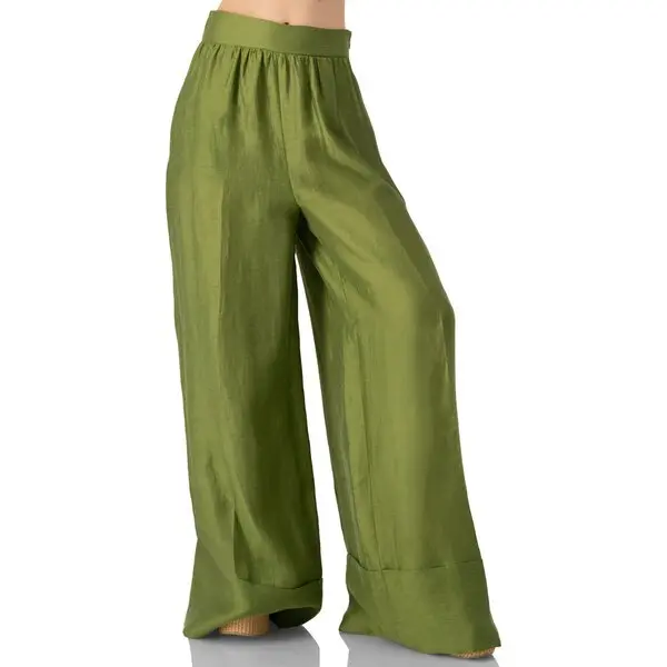 IVONNE Linen Maxi Wide-leg Pants