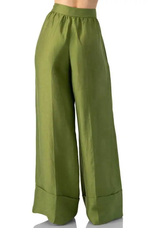 IVONNE Linen Maxi Wide-leg Pants