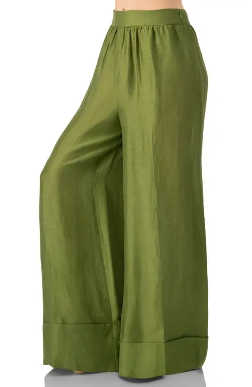 IVONNE Linen Maxi Wide-leg Pants