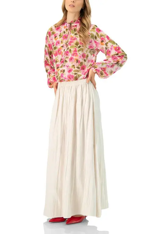 IVONNE Wide Midi Skirt With Slit