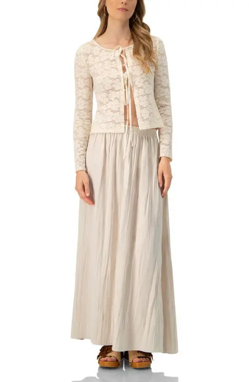 IVONNE Wide Midi Skirt With Slit