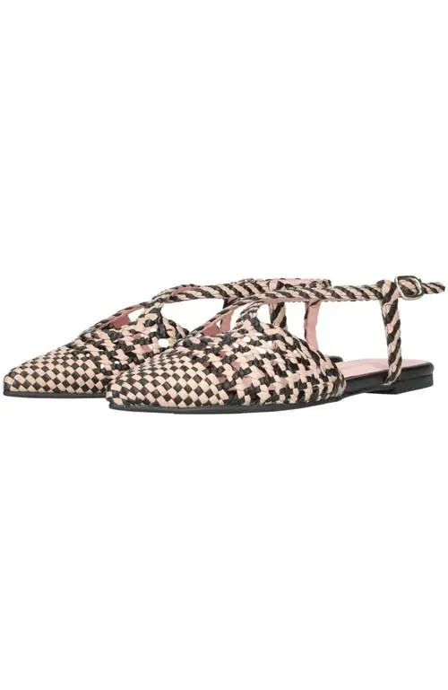 Pretty Ballerinas Pointed Toe Woven Slingback