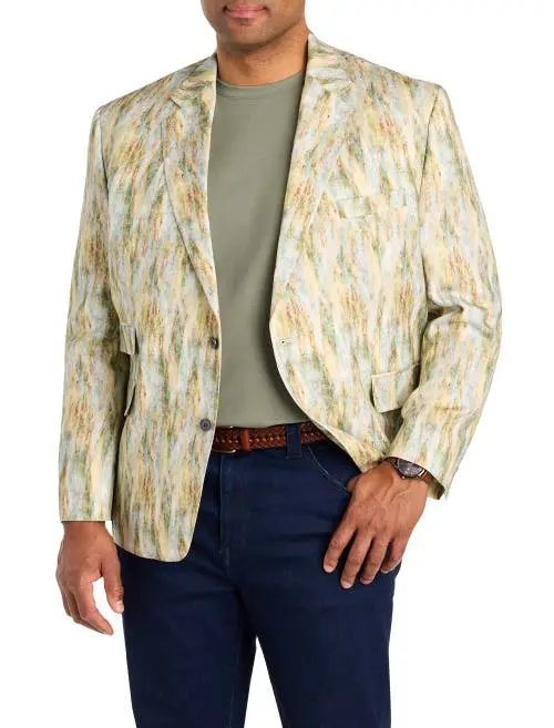 ROBERT GRAHAM BY DXL Big & Tall Watercolor Sport Coat - Multi