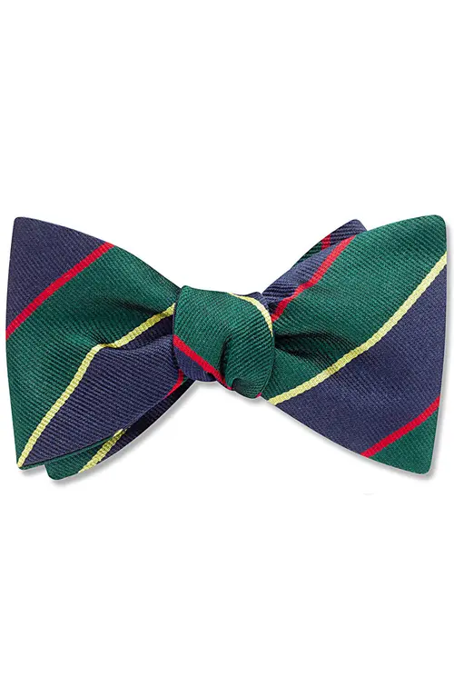 BEAU TIES OF VERMONT Argyle And Sutherland Bow Tie - Standard Pre-tied