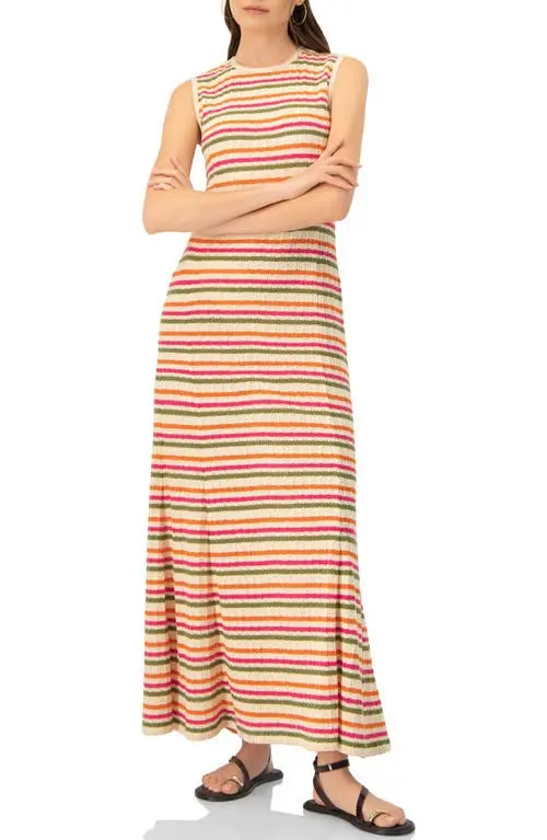 IVONNE Sleeveless Striped Knit Maxi Dress