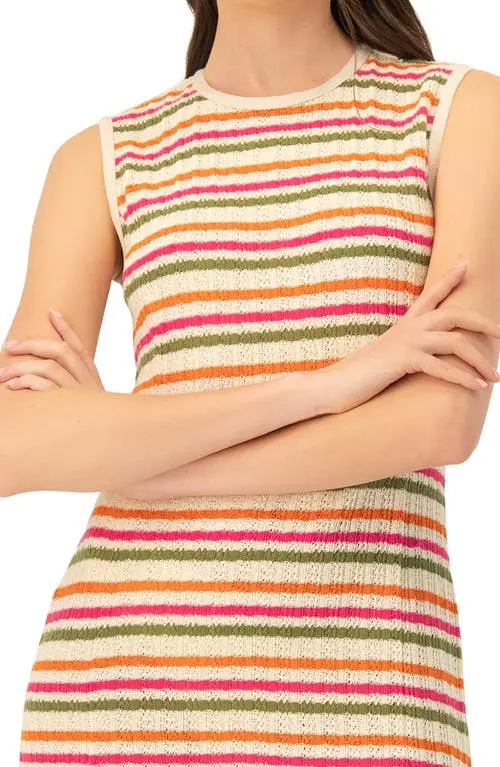 IVONNE Sleeveless Striped Knit Maxi Dress
