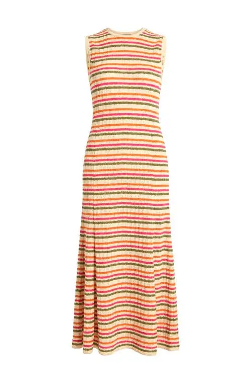 IVONNE Sleeveless Striped Knit Maxi Dress