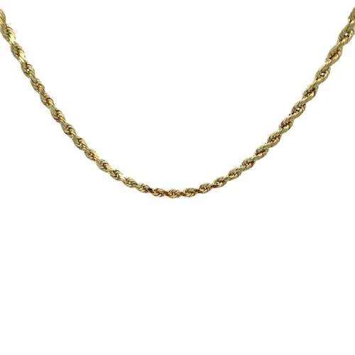 ANCONA JEWELRY Diamond Cut Rope Chain Necklace