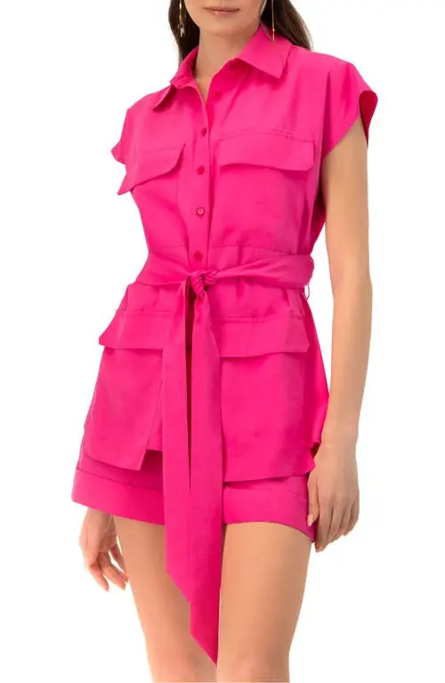 IVONNE Cargo Shirt/vest With Tie Detail