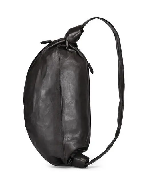 OLD TREND Lily Oversized Handwoven Convertible Leather Sling Bag - Grey