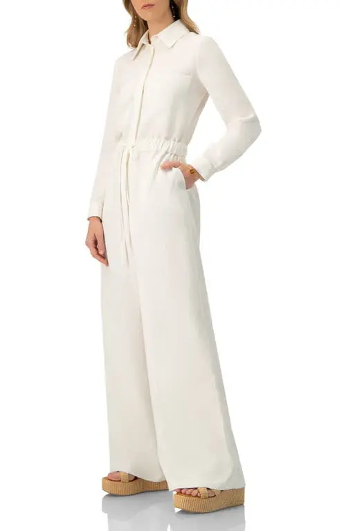 IVONNE Long Sleeve Collared Jumpsuit